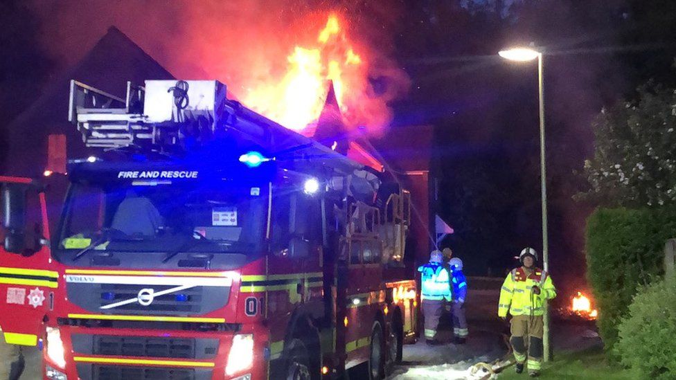 Fire in Woolton Hill destroys two homes and manhole covers explode ...