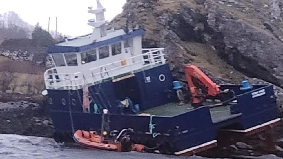 Lifeboats called to assist grounded boat in Wester Ross loch - BBC News