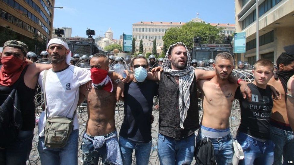 Lebanon PM promises action against police 'excesses' - BBC News