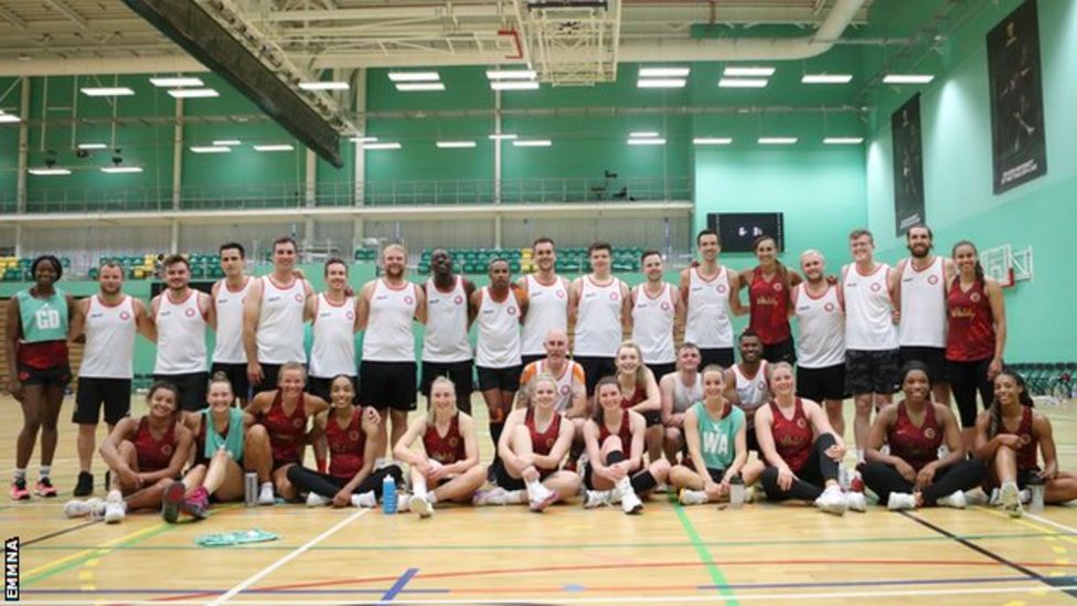 England's inaugural men's netball team prepare for first game - BBC Sport