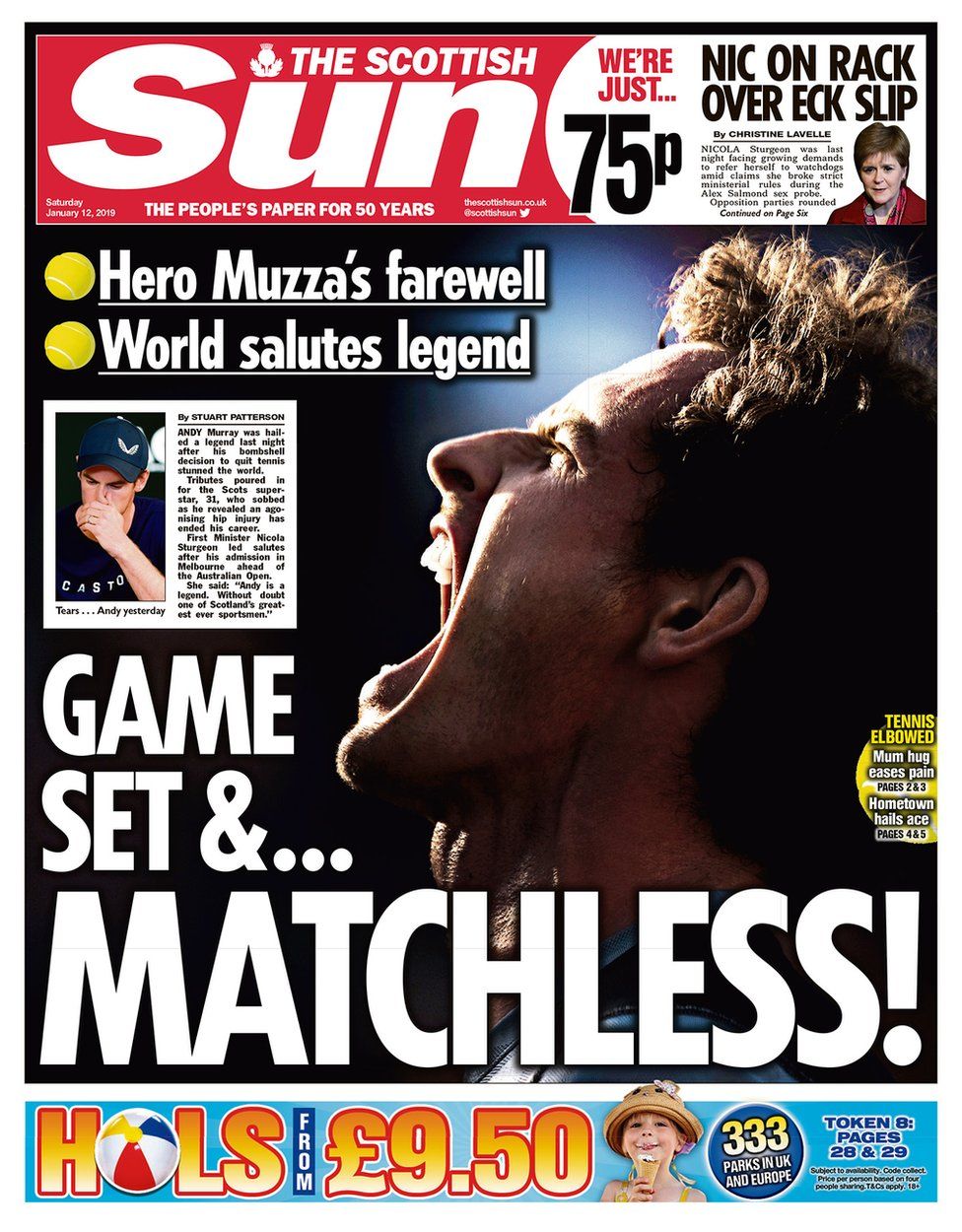 Scotland's papers: Scotland salutes 'greatest hero' Andy Murray - BBC News