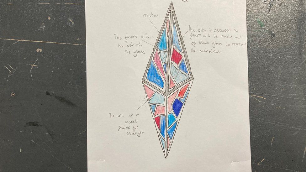 Coventry pupil's torch creation made into life-sized model - BBC News