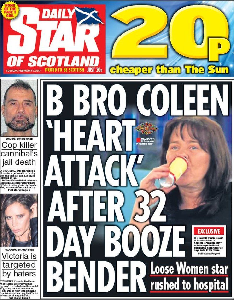 Scotland's papers: Paige killer attack and cemetery gun stash - BBC News