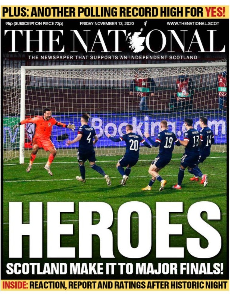 Scotland's papers: 'Last-gasp heroes' back in the big time - BBC News