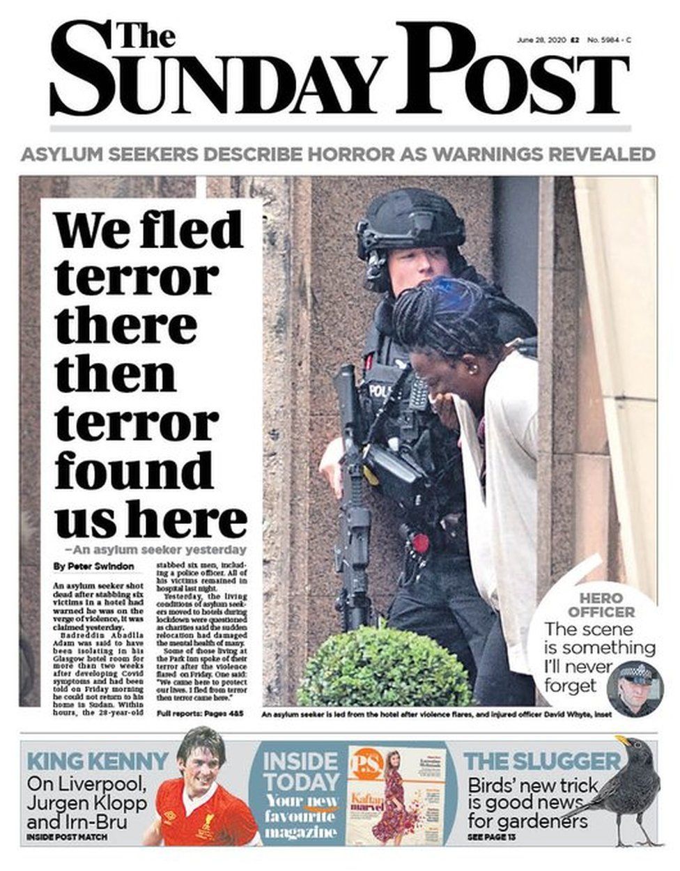 Scotland's papers: Attacker's kill wish claims as 'warnings missed ...