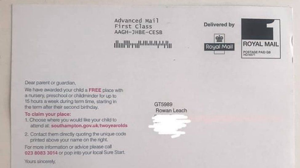 Grieving Southampton mum offered nursery place for dead son - BBC News