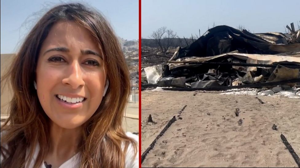 Rhodes tourists return home to Newmarket after emotional holiday - BBC News