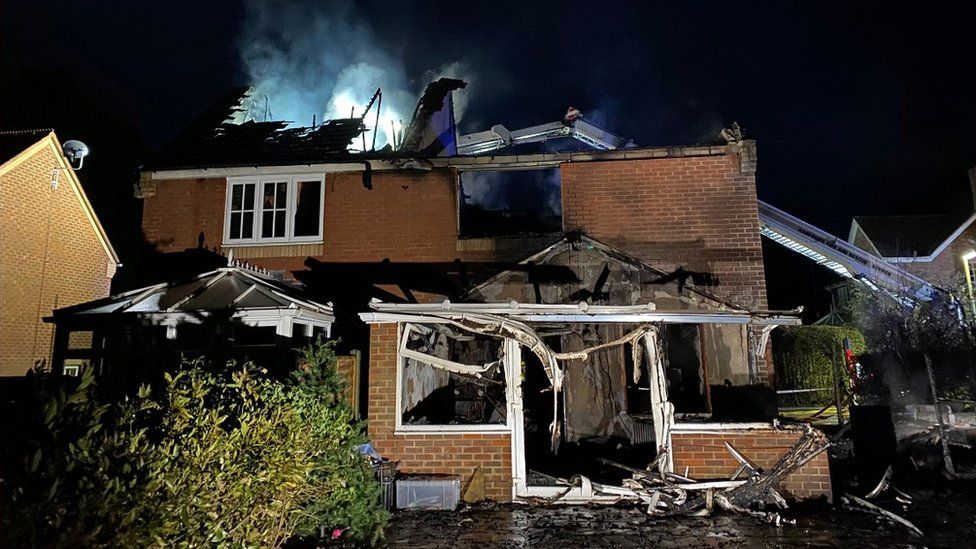 Fire in Woolton Hill destroys two homes and manhole covers explode ...