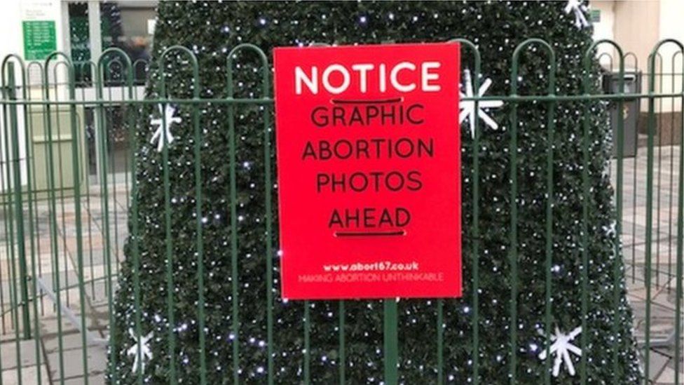 Graphic abortion images used in protests are legal, say police - BBC News