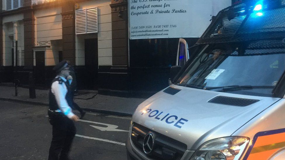 Exploding Soho pavement 'due to power fault' Met says - BBC News