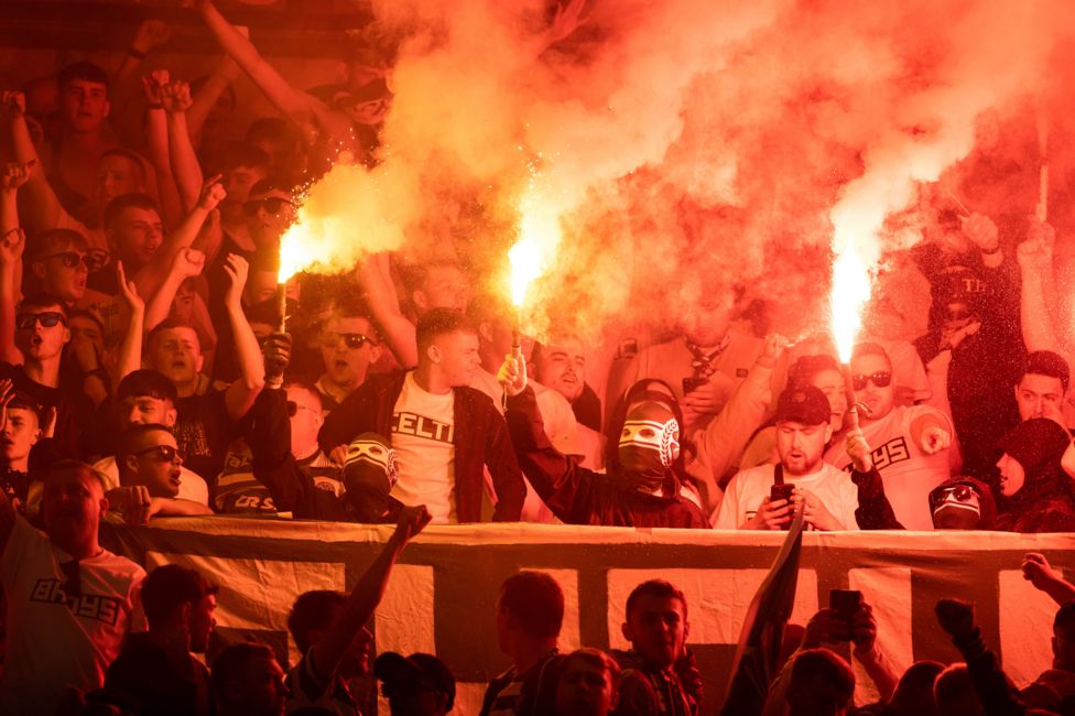 Celtic issue fan pyro plea after another Uefa fine - BBC Sport