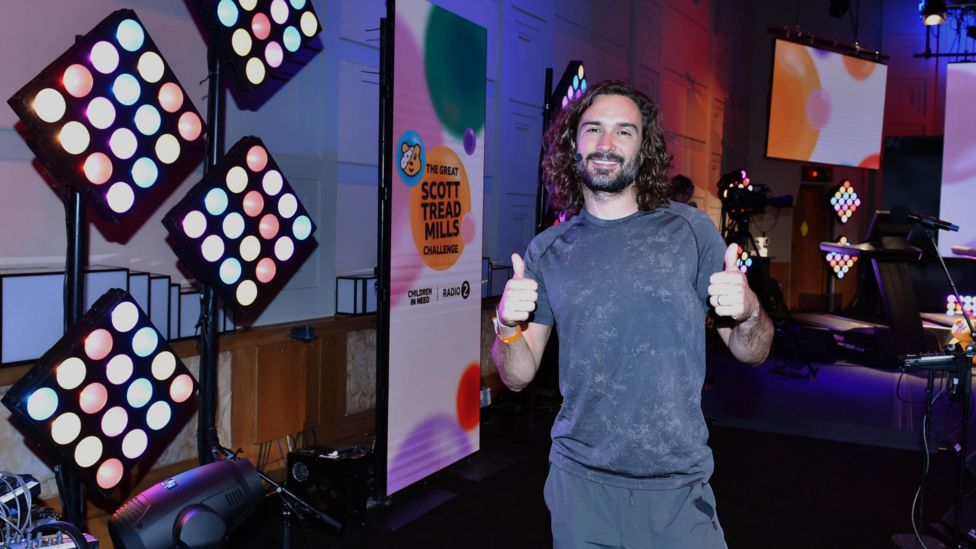 Scott Mills raises £1m in Children In Need treadmill challenge - BBC News