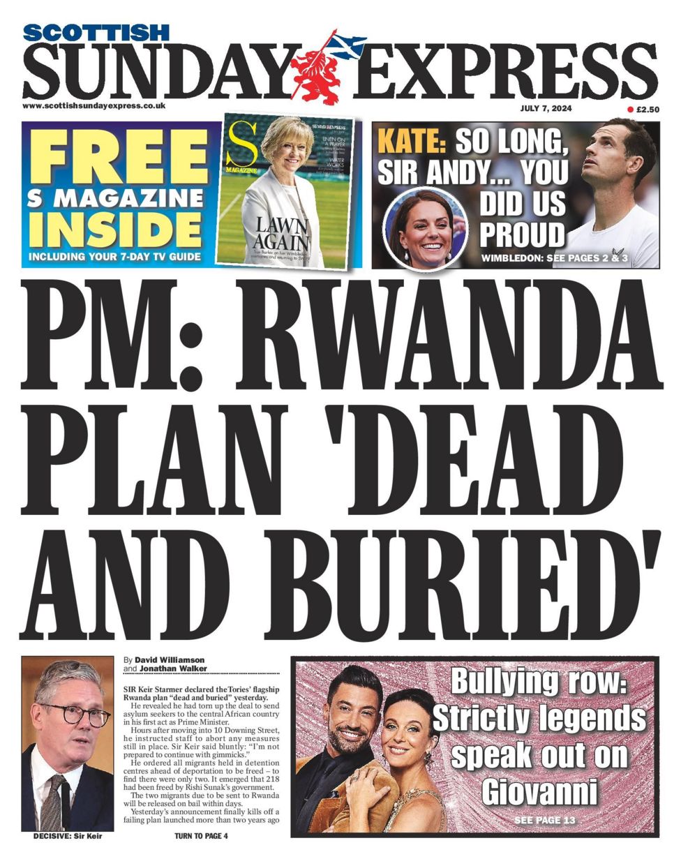 Scotland's papers: Rwanda plan 'dead and buried' and SNP's 'time to ...