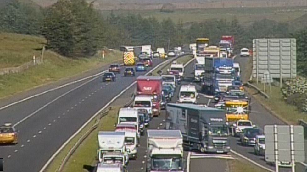 Person killed after being hit by vehicle on M8 at West Lothian - BBC News