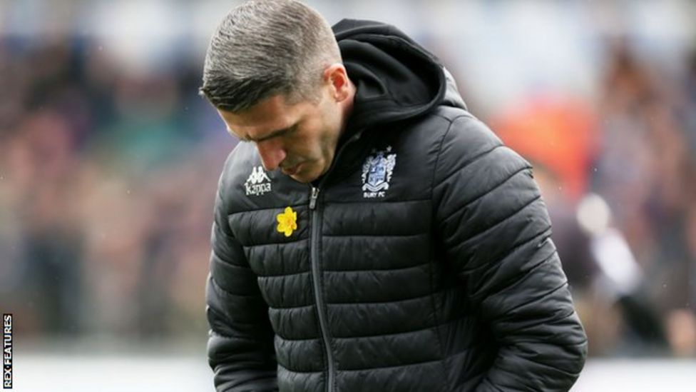 Ryan Lowe: Bury boss criticises squad after relegation from League One ...