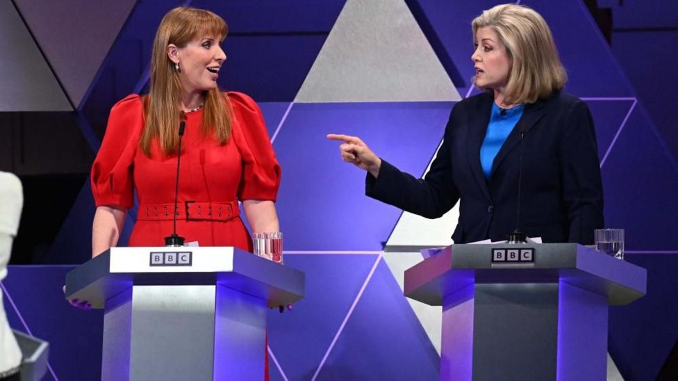 Heated clash of tax and defence in BBC election debate - BBC News