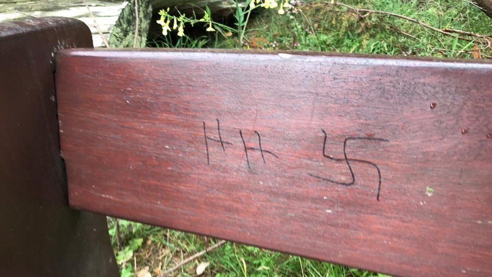 Jersey World War Two bunkers sprayed with swastikas - BBC News