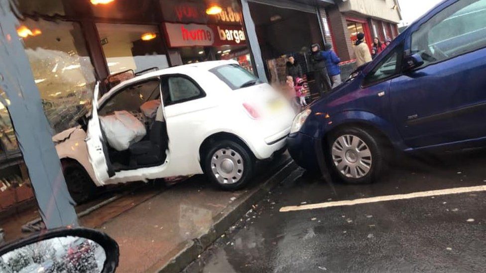 Car Smashes Into Home Bargains Store In Bathgate Bbc News