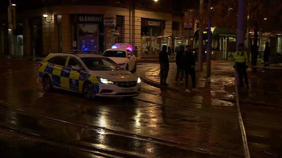 Man injured in Nottingham city centre tram crash - BBC News