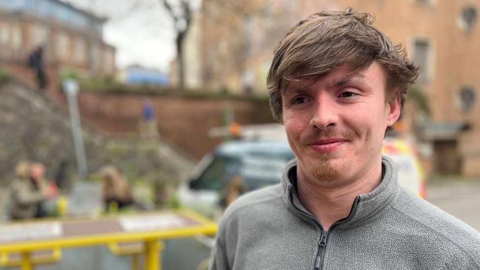 Exeter's city parklets provoke mixed reaction from public - BBC News