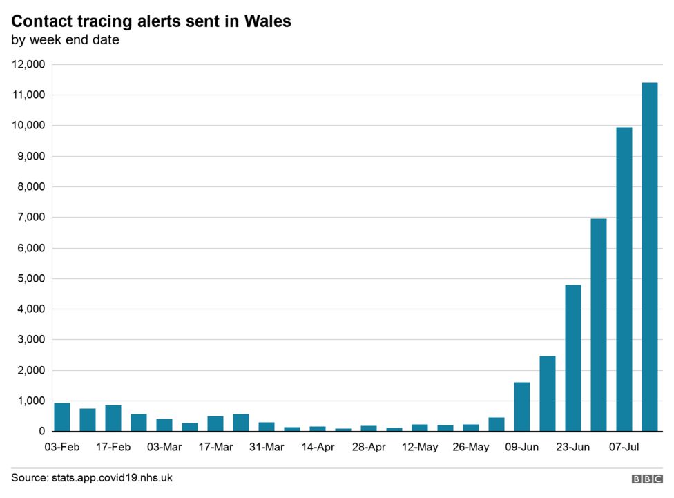 Covid in Wales: Isolation for vaccinated contacts to end in August ...
