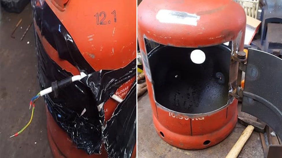 Bangor police seize 'hoax bomb' log burner - BBC News