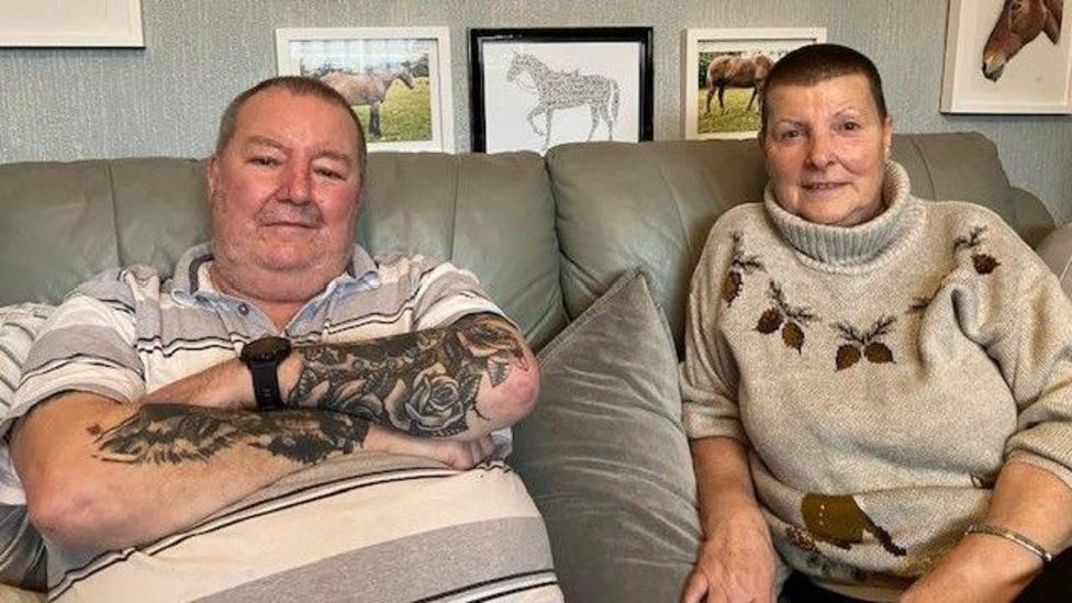 Layne Perry: Couple conned of £100k trusted fraudster like a son - BBC News