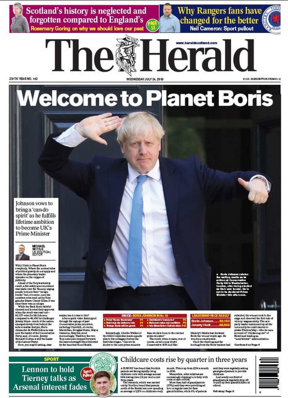 Scotland's papers: 'Can do Boris' and journey 'to insanity' - BBC News
