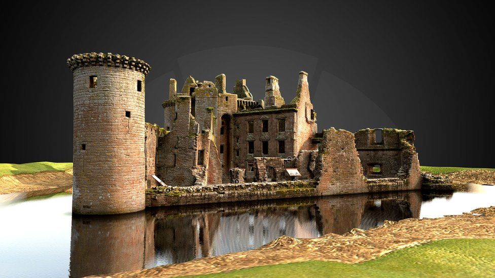 Model shows triangular Caerlaverock Castle in 3D glory - BBC News