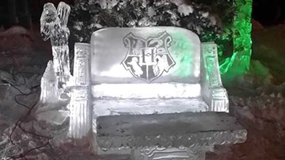Magical Harry Potter ice garden - BBC Newsround