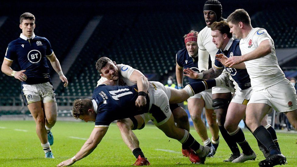 Six Nations: First Scottish win at Twickenham since 1983 - BBC Newsround