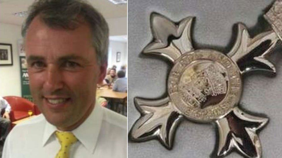 Farmer Andrew Ward appeals for return of stolen MBE - BBC News