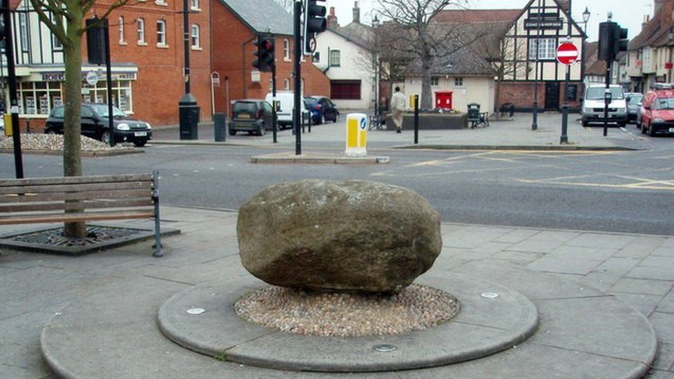 Call for official protection for Royston's Royse Stone - BBC News