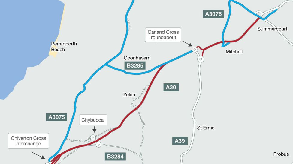 A30 Cornwall: New dual carriageway set to open after closure - BBC News