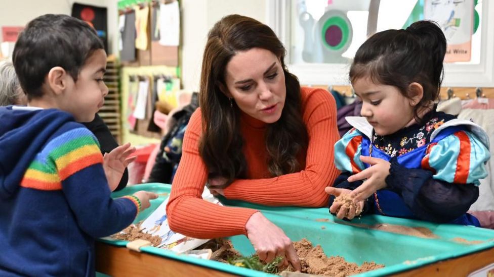 Kate praises 'vital' early years education in Luton nursery visit - BBC ...