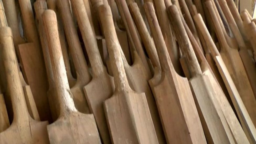 Cricket: Devon craftsman making bats the traditional way - BBC News