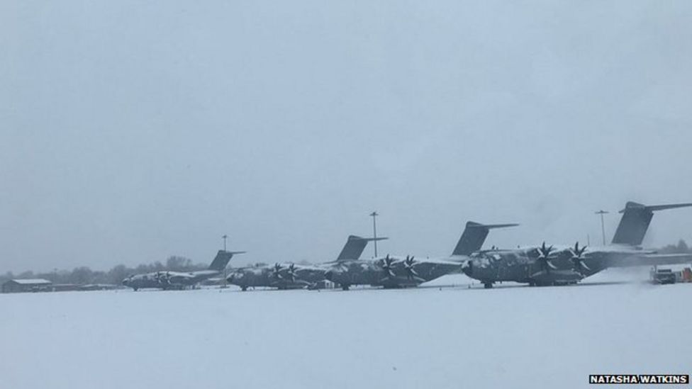 How the RAF took on the Beast from the East - BBC Weather