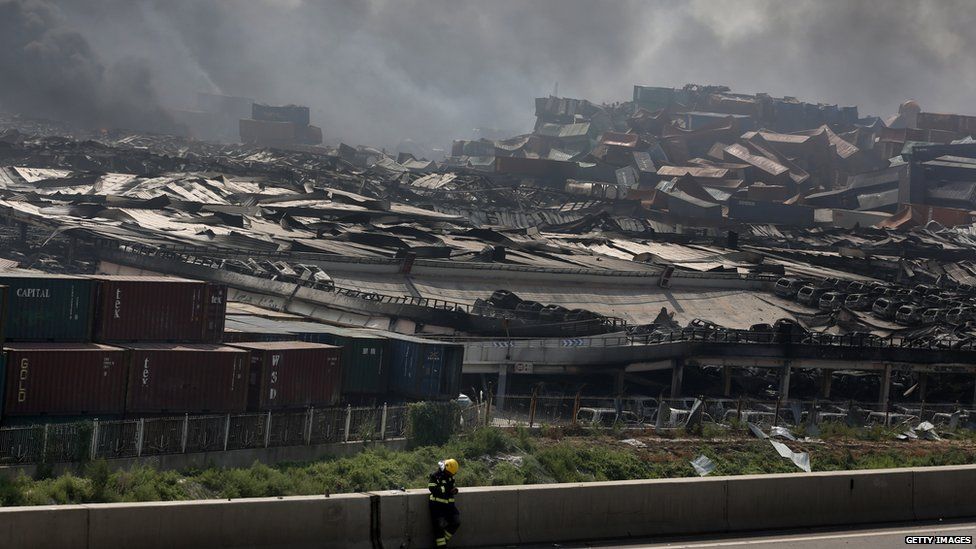 Tianjin blast: Images reveal extent of devastation - BBC News