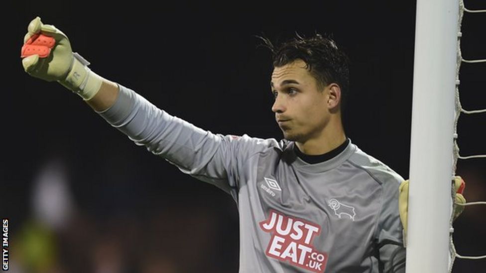 Kelle Roos: Derby County keeper join AFC Wimbledon on loan - BBC Sport