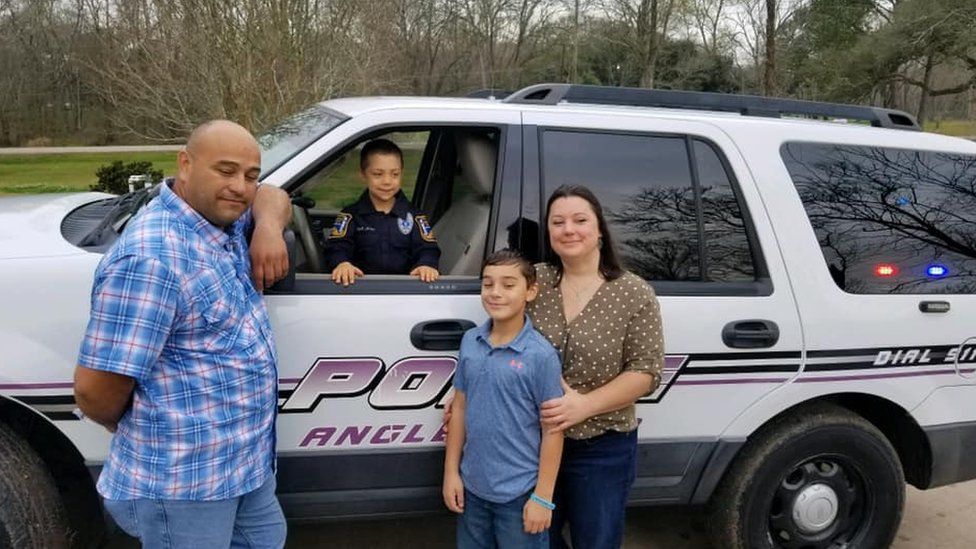 Girl with cancer fulfils wish to become a police officer - BBC News