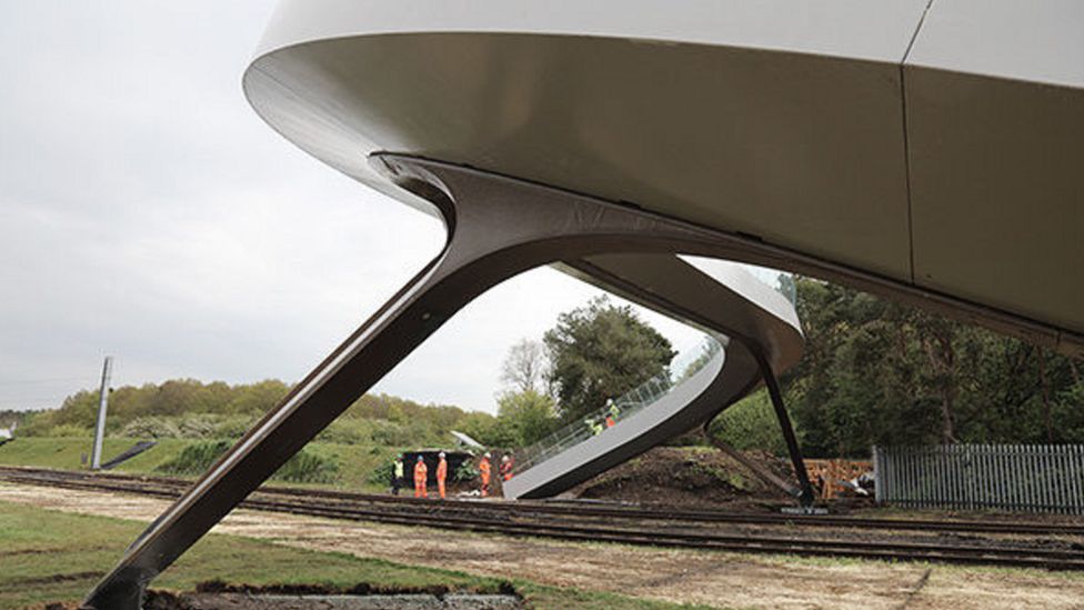 'Flow' bridge opened at Shropshire rail crossing in 'UK first' - BBC News