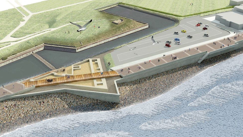 Southsea flood defence plans face £24m shortfall - BBC News