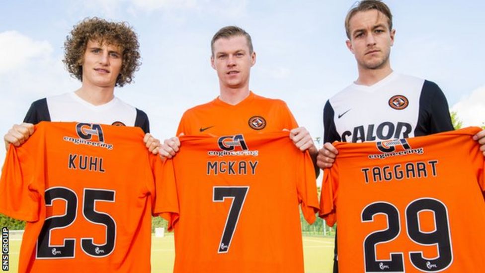 Dundee Utd: Aaron Kuhl and Adam Taggart depart after loans - BBC Sport
