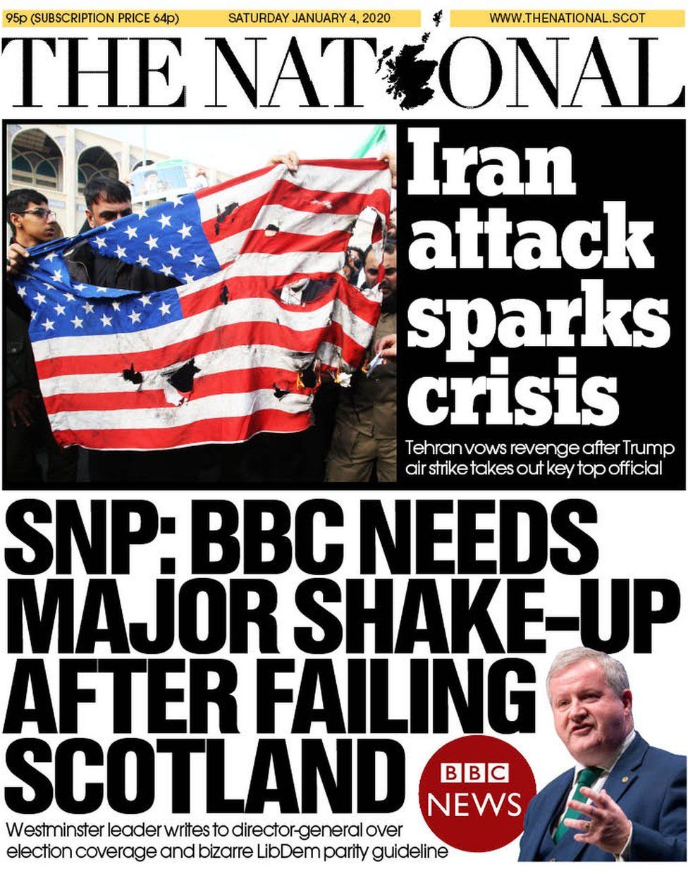 Scotland's papers: Bank payday glitch and Christmas murder probe - BBC News