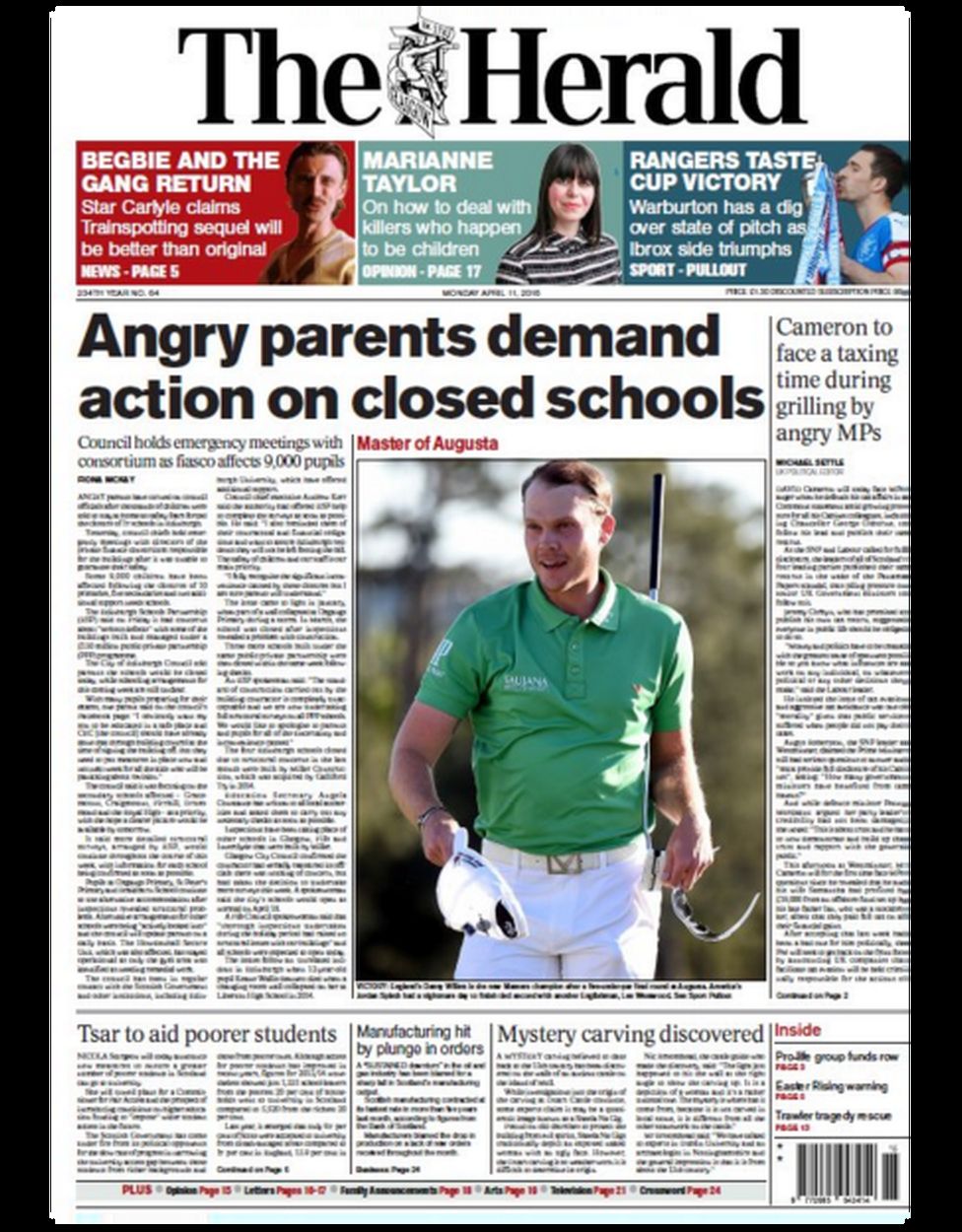 Scottish papers: School closures and pensioners' finances - BBC News