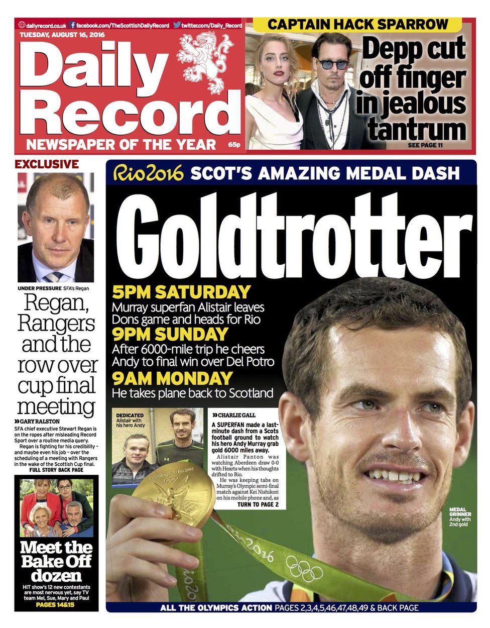 Scotland's papers: Murray's 'Goldtrotter' and Taser death - BBC News