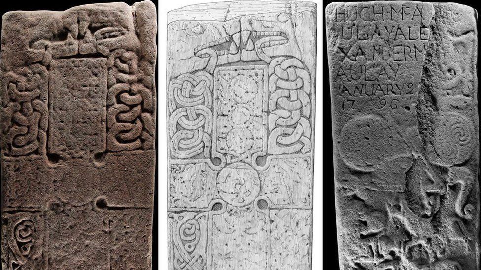 Rare Pictish stone goes on Covid-safe display - BBC News