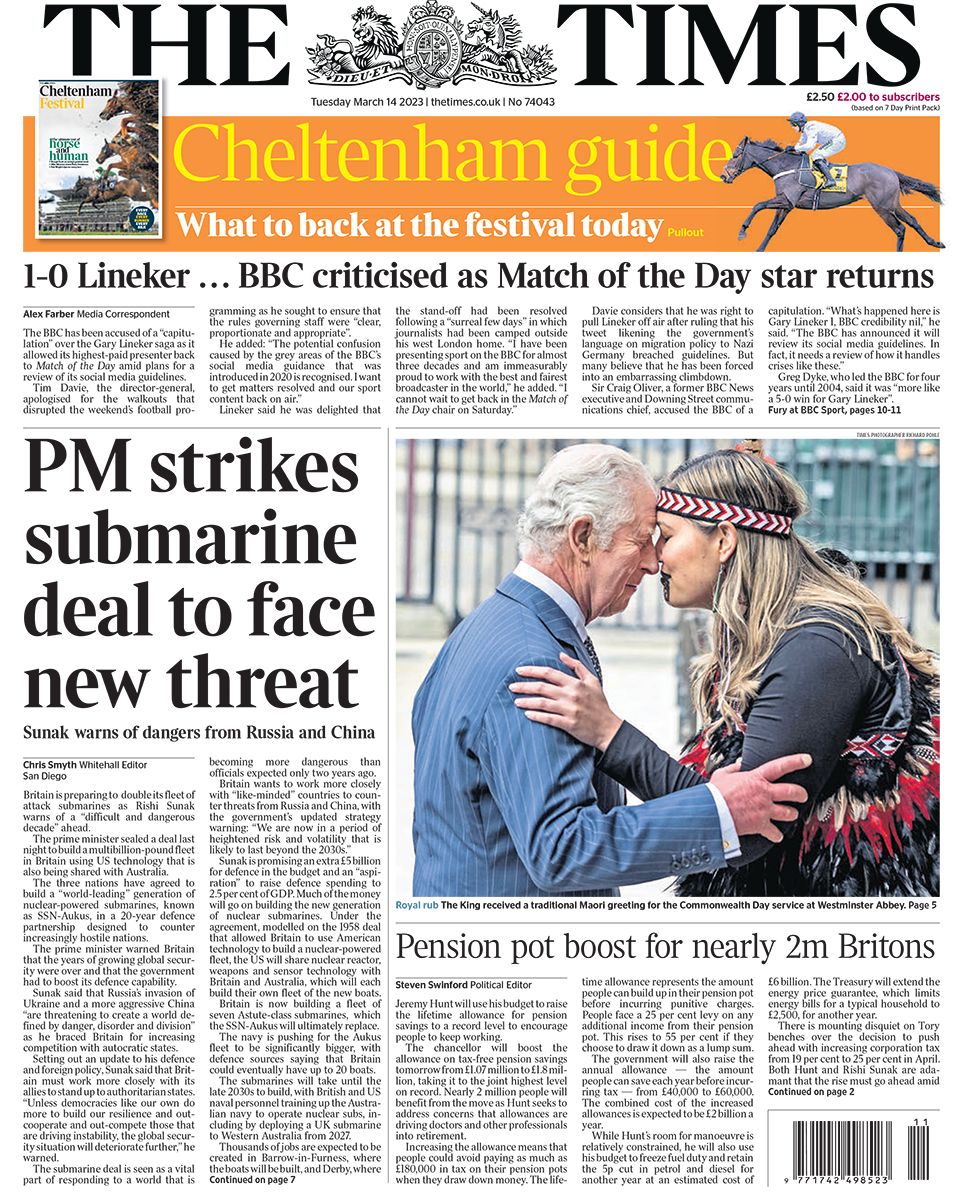 'Pressure on BBC bosses' and 'SVB tremors spread' - BBC News