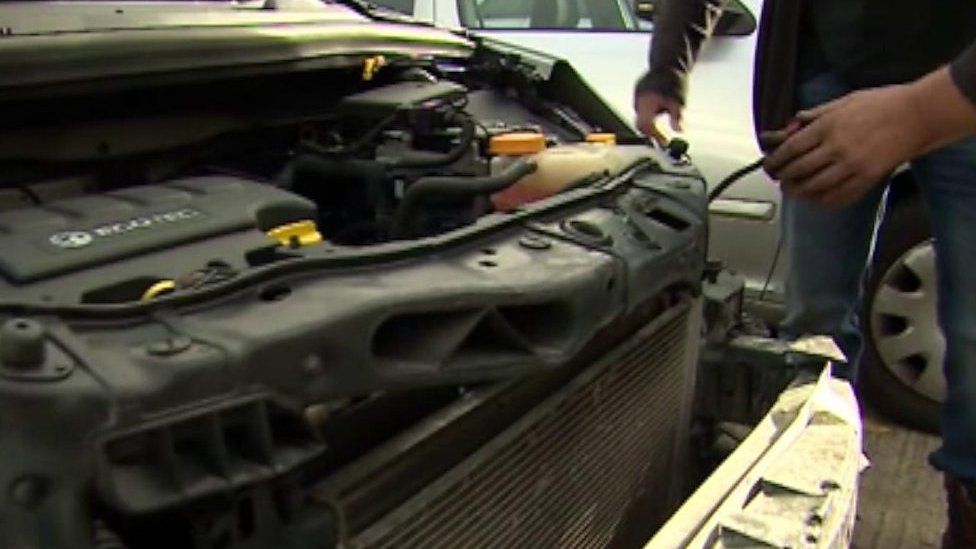 Car stripped for parts in Digbeth while owner at gig - BBC News