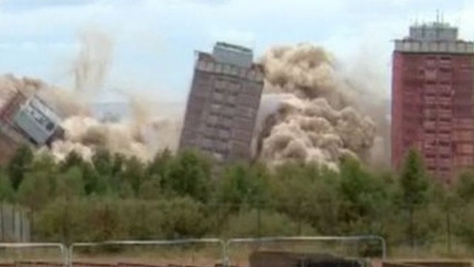 Apology over Red Road tower block demolition failure - BBC News